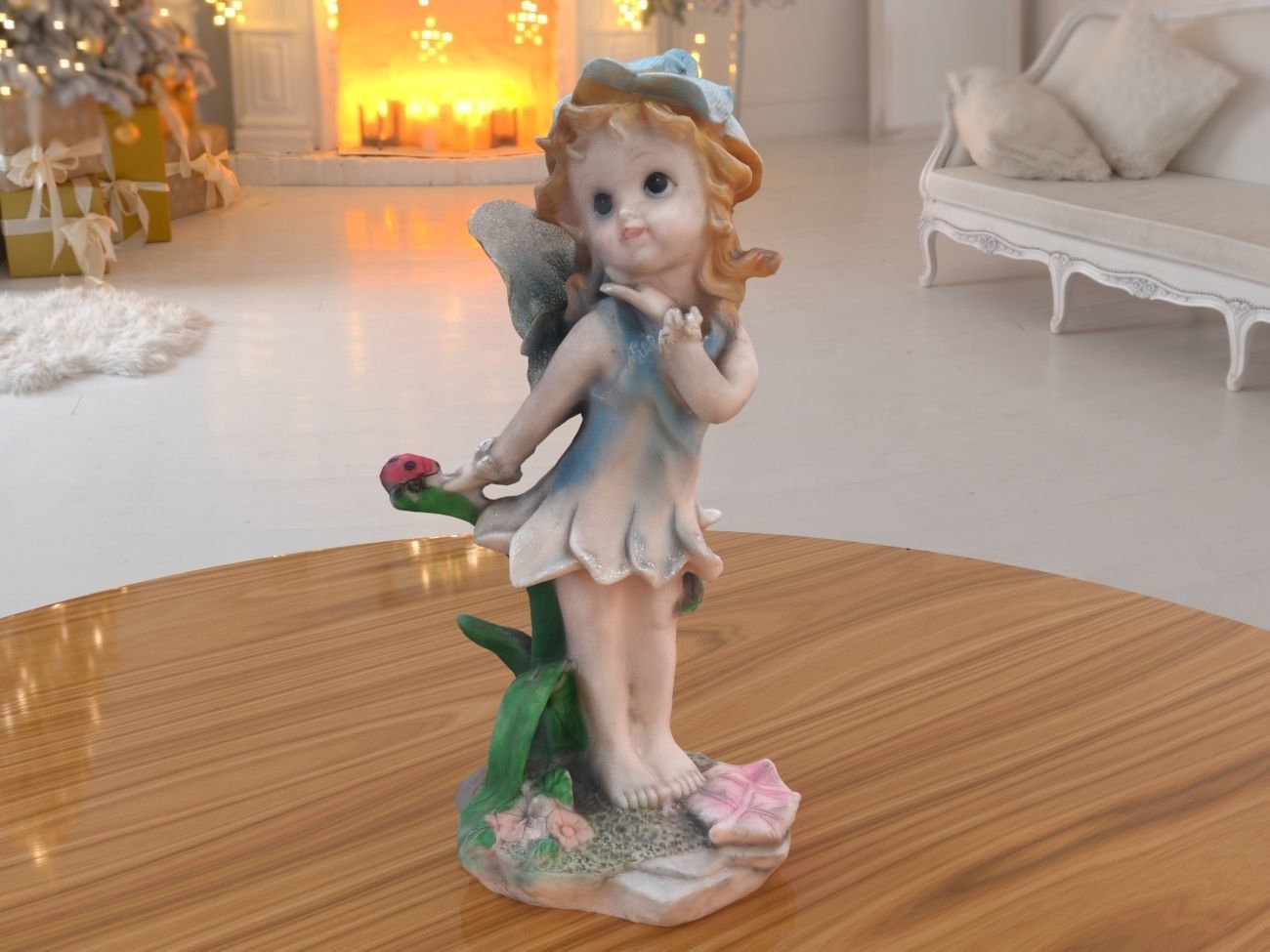 3D model Girl Ada Statue low-poly PBR Ornament figurine VR-AR VR / AR ...