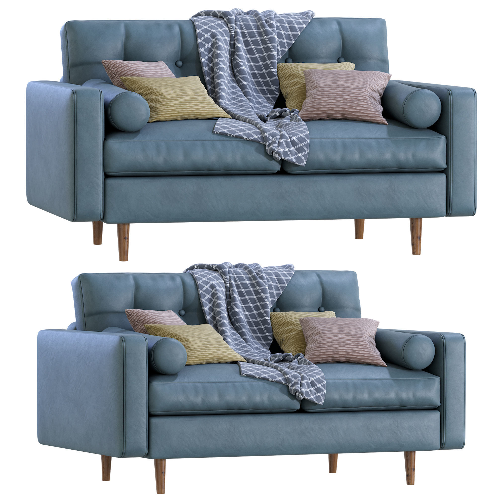 Sofa Dins Leather Divan ru 3D model | CGTrader