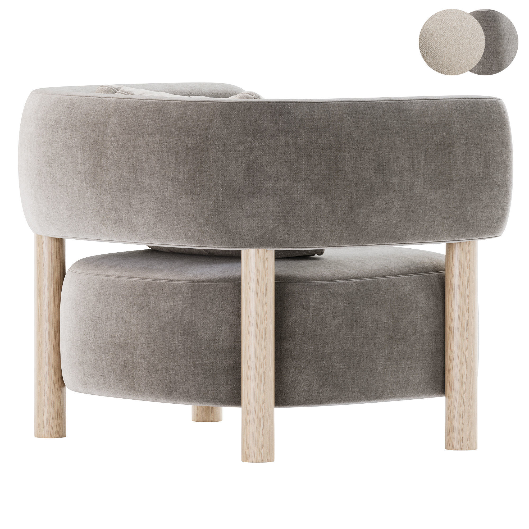 N-S03 armchair by Karimoku Case Study 3D model | CGTrader