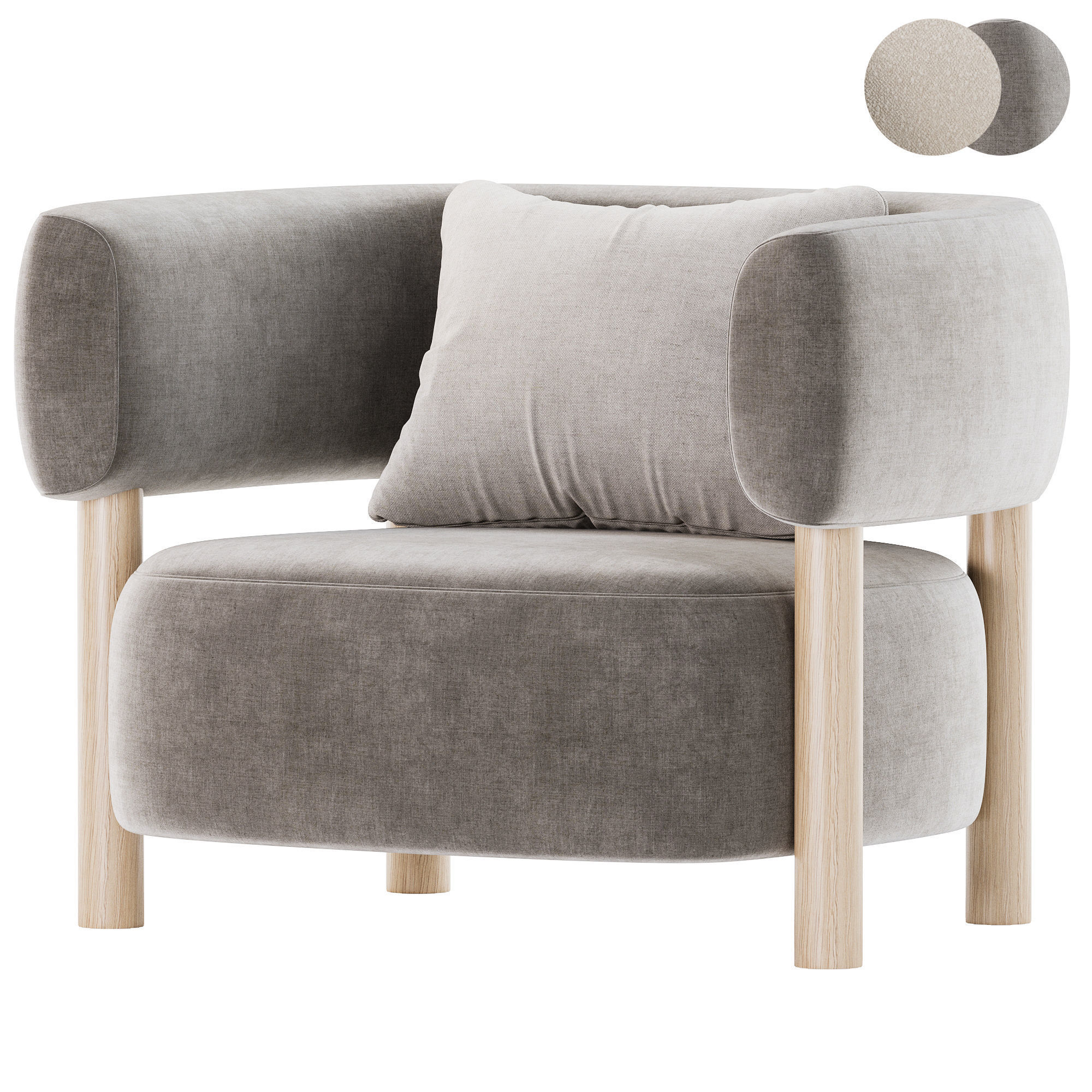 N-S03 armchair by Karimoku Case Study 3D model | CGTrader