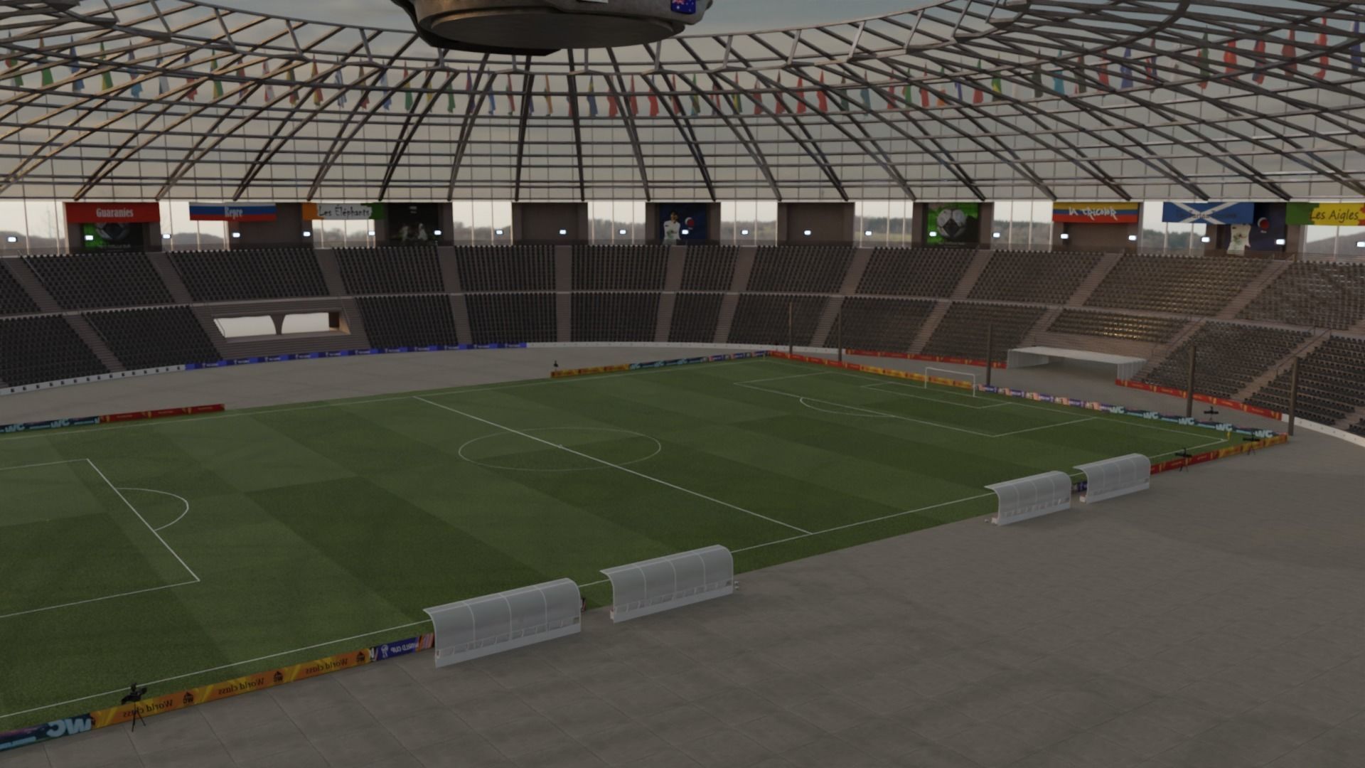 3D model cylindrical roofed stadium VR / AR / low-poly | CGTrader