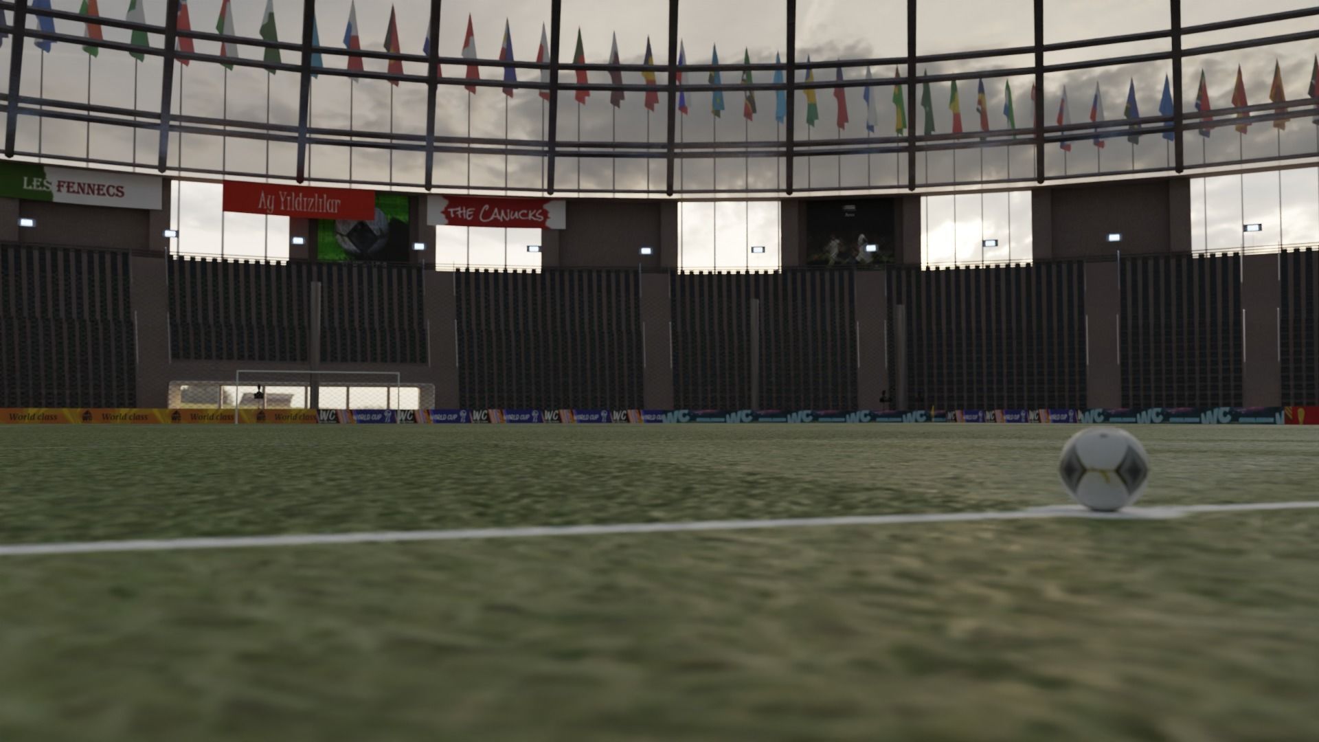 3D model cylindrical roofed stadium VR / AR / low-poly | CGTrader