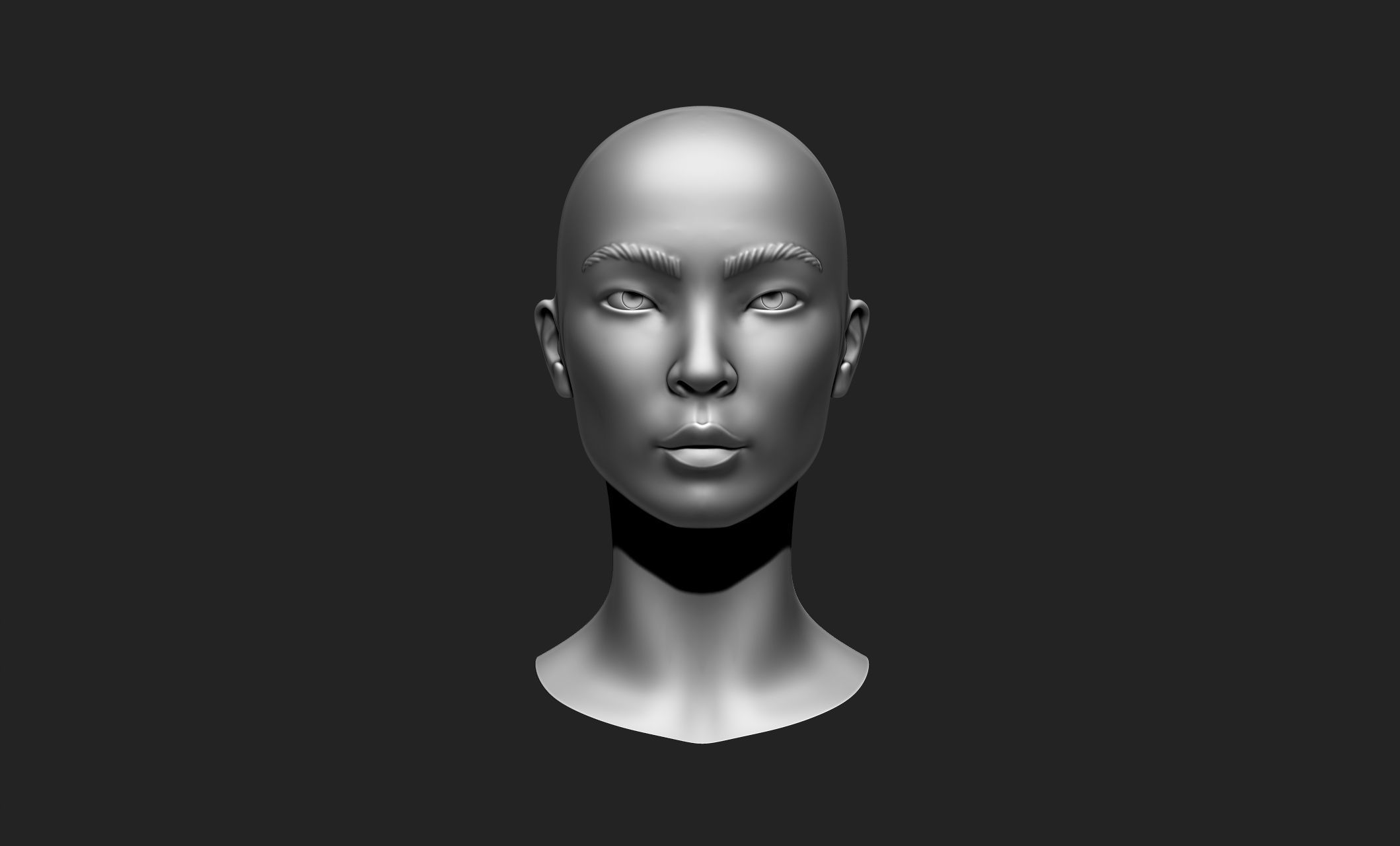 3D model Female Head 5 VR / AR / low-poly | CGTrader
