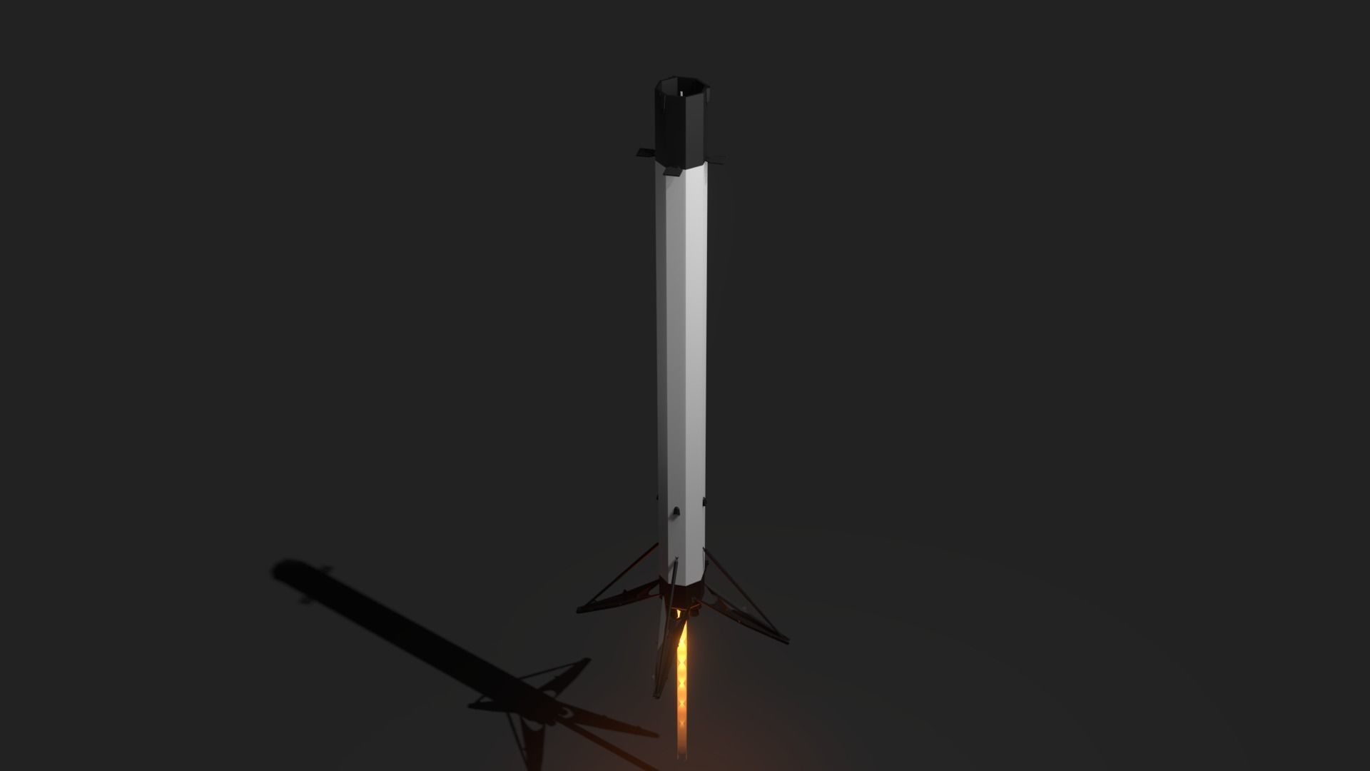 3D model Falcon 9 - Low Poly VR / AR / low-poly | CGTrader