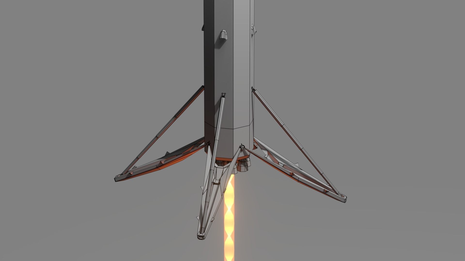 3D model Falcon 9 - Low Poly rocket VR / AR / low-poly | CGTrader
