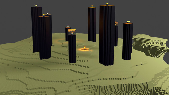 3D model The End In Minecraft VR / AR / low-poly | CGTrader