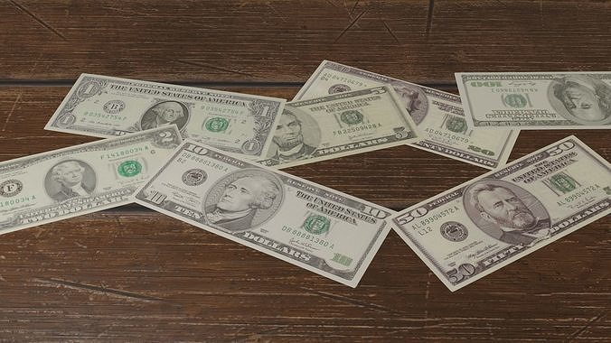 USD American Dollar Bank Notes 3D model | CGTrader
