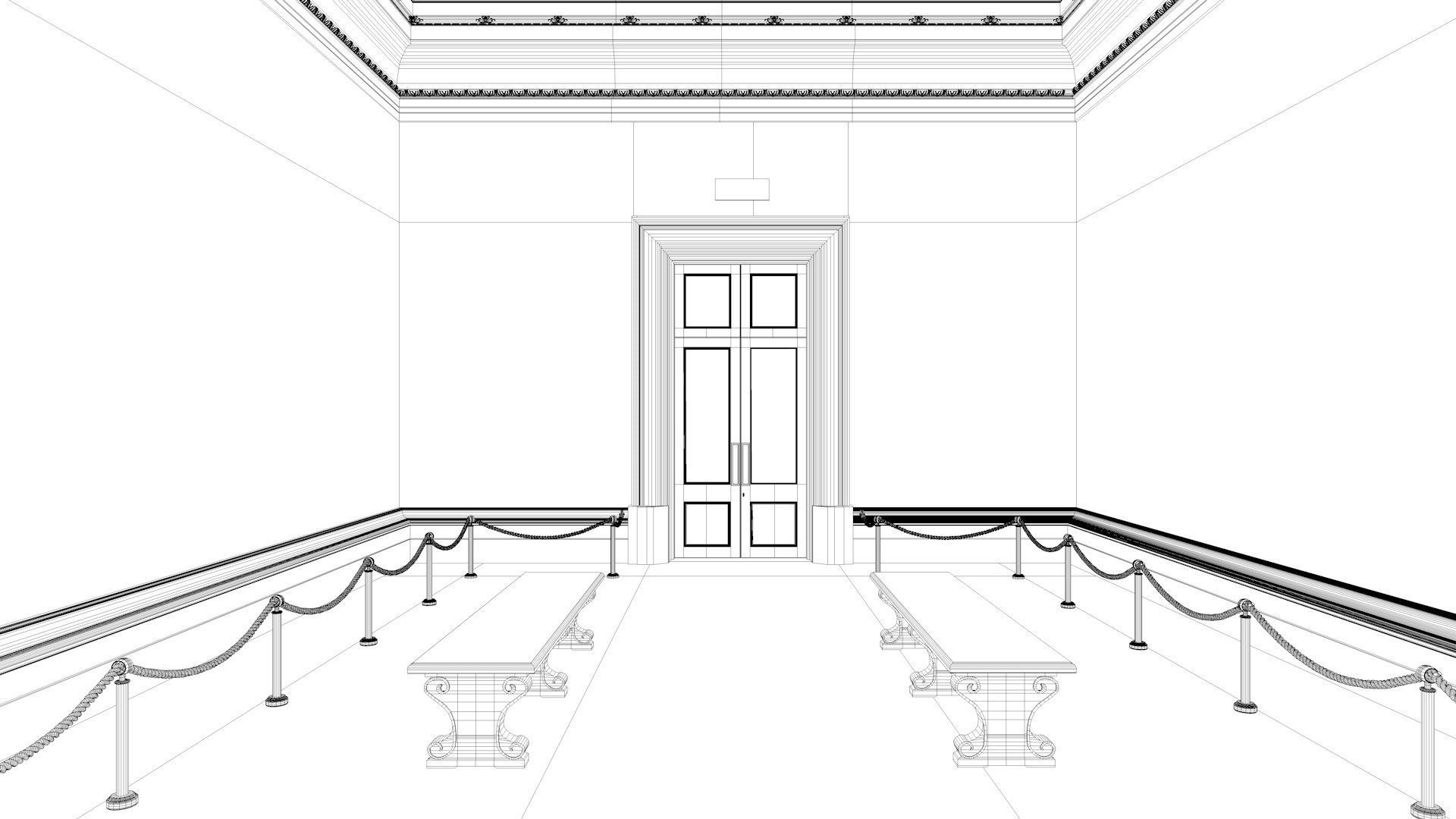 Museum Interior - London National Gallery - Room 10 3D model | CGTrader