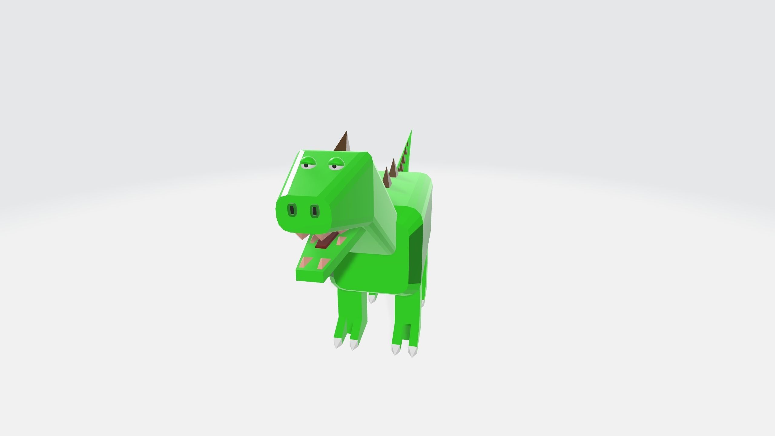 Low poly cube dino for free free VR / AR / low-poly 3D model | CGTrader