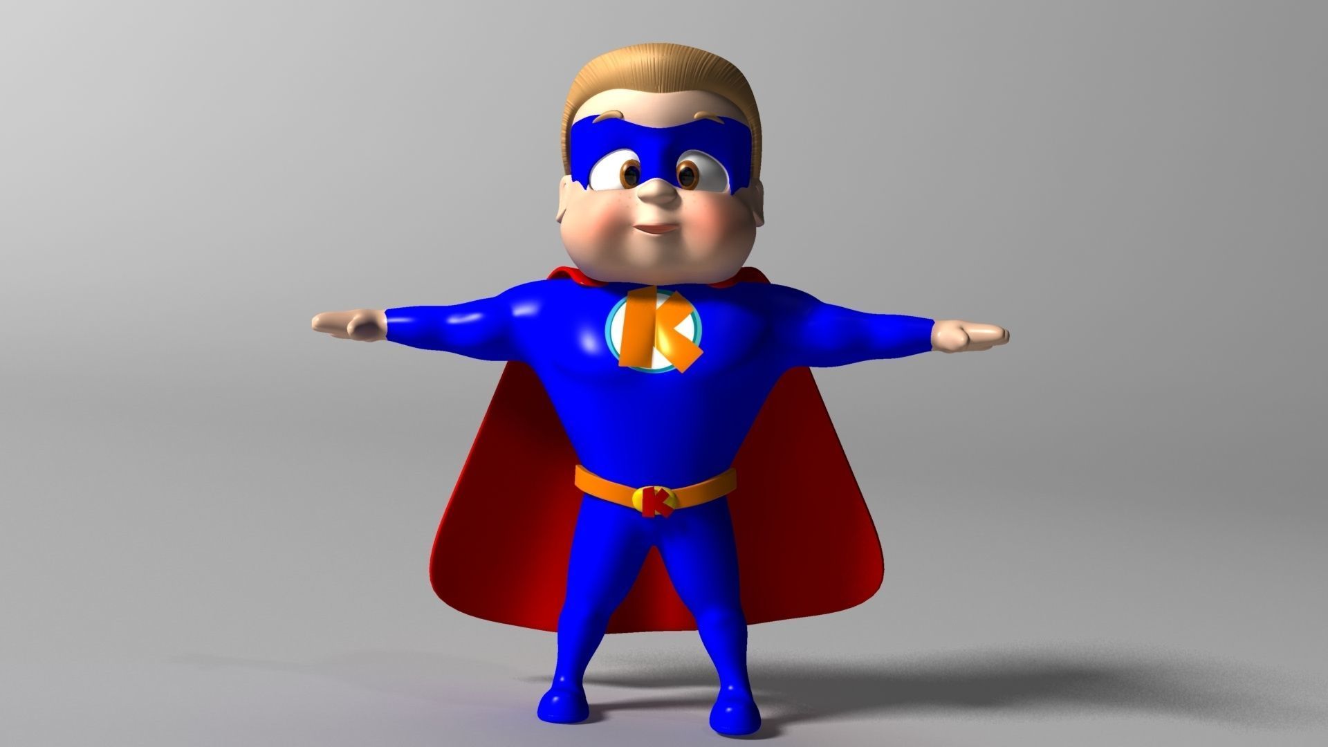 3D model Cartoon Kid super hero VR / AR / low-poly | CGTrader