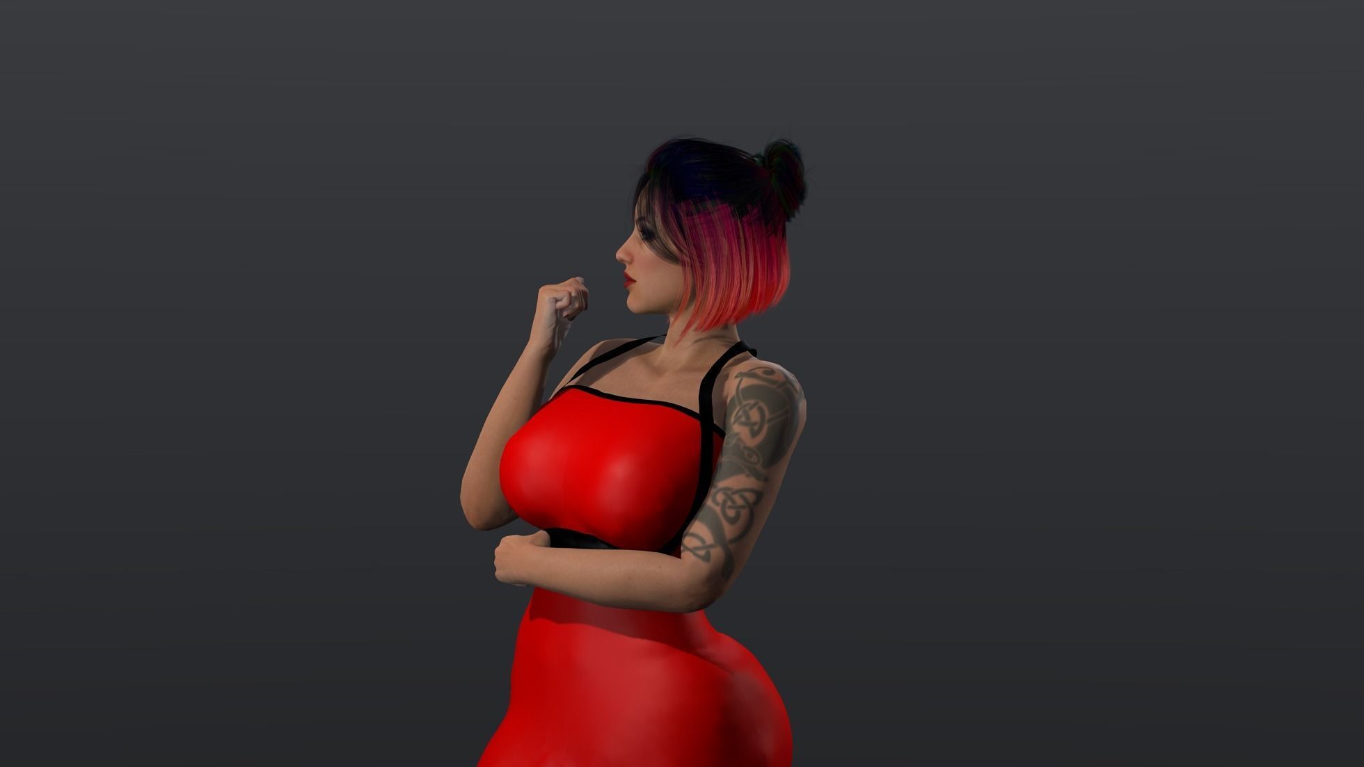 3d Model Realistic Female Character 9 Vr Ar Low Poly Cgtrader 
