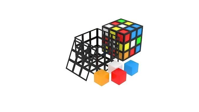 Cage Rubiks Cube 3D model | CGTrader
