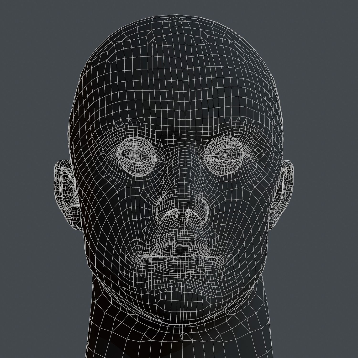 3D model Male head Realistic Perfect Head Low-poly 3D model game ready ...
