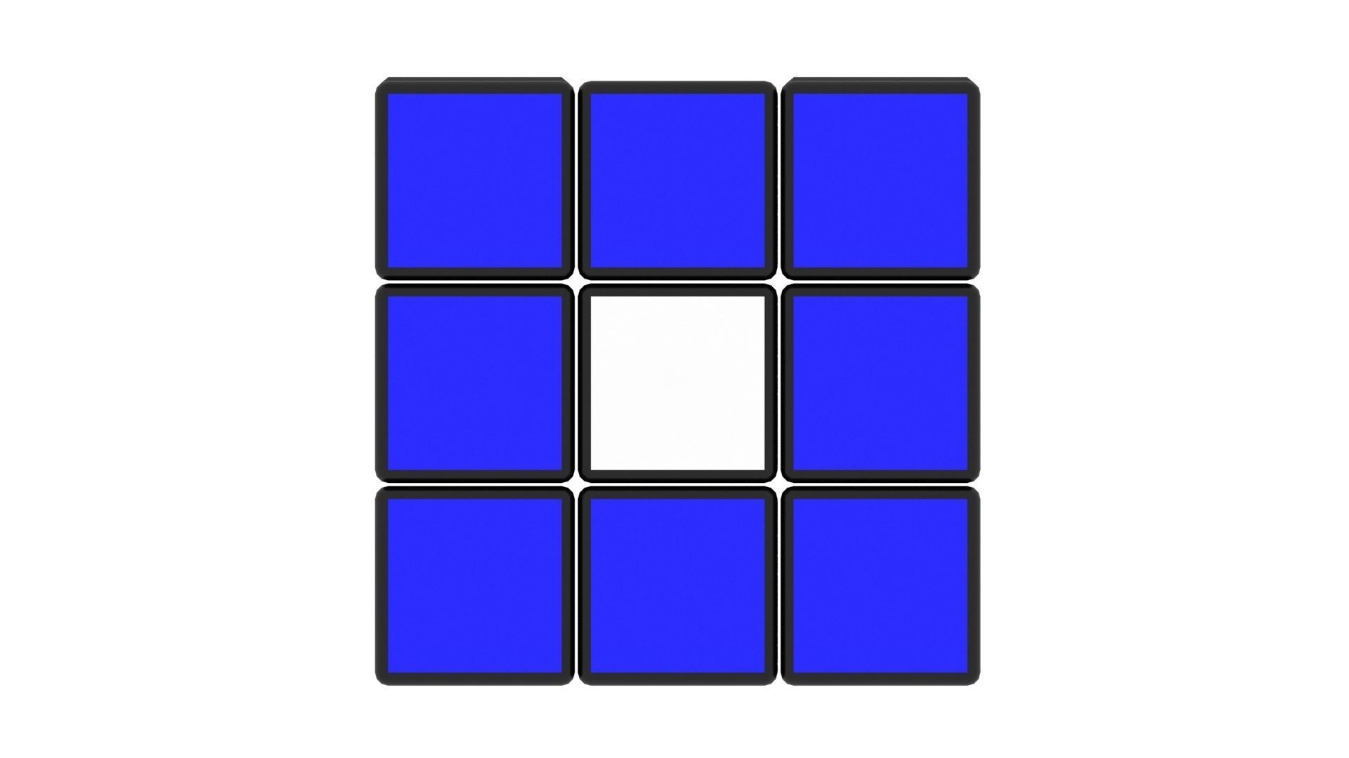 Solved Rubiks Cube Flags 3D model | CGTrader