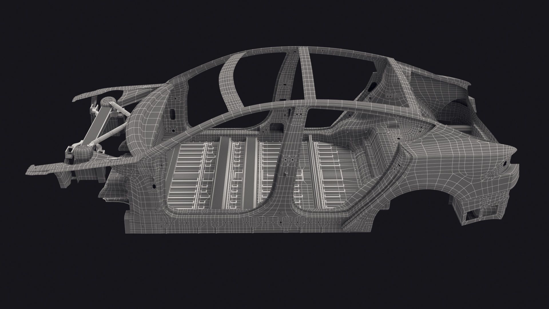 Tesla Model S Frame 3 3D model | CGTrader