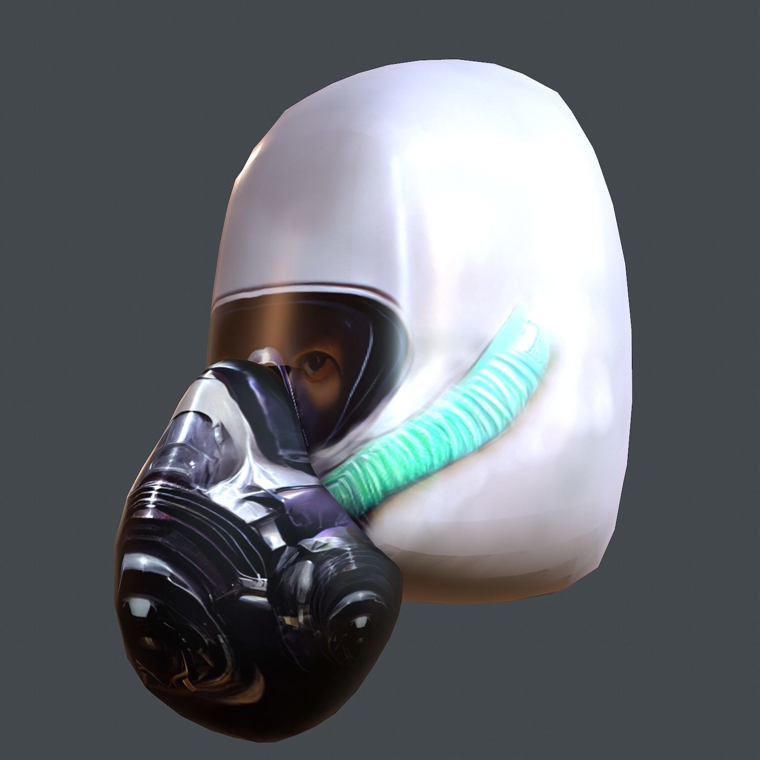 3D model Gas mask helmet scifi character game space Low-poly Low-poly ...