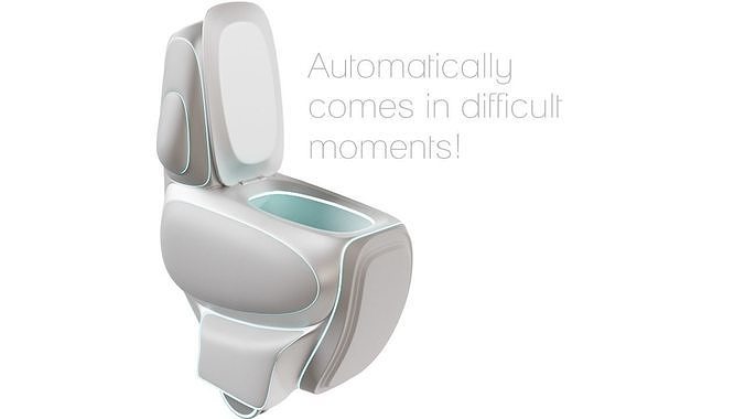 Cyber Bio Toilet Concept 3D model | CGTrader