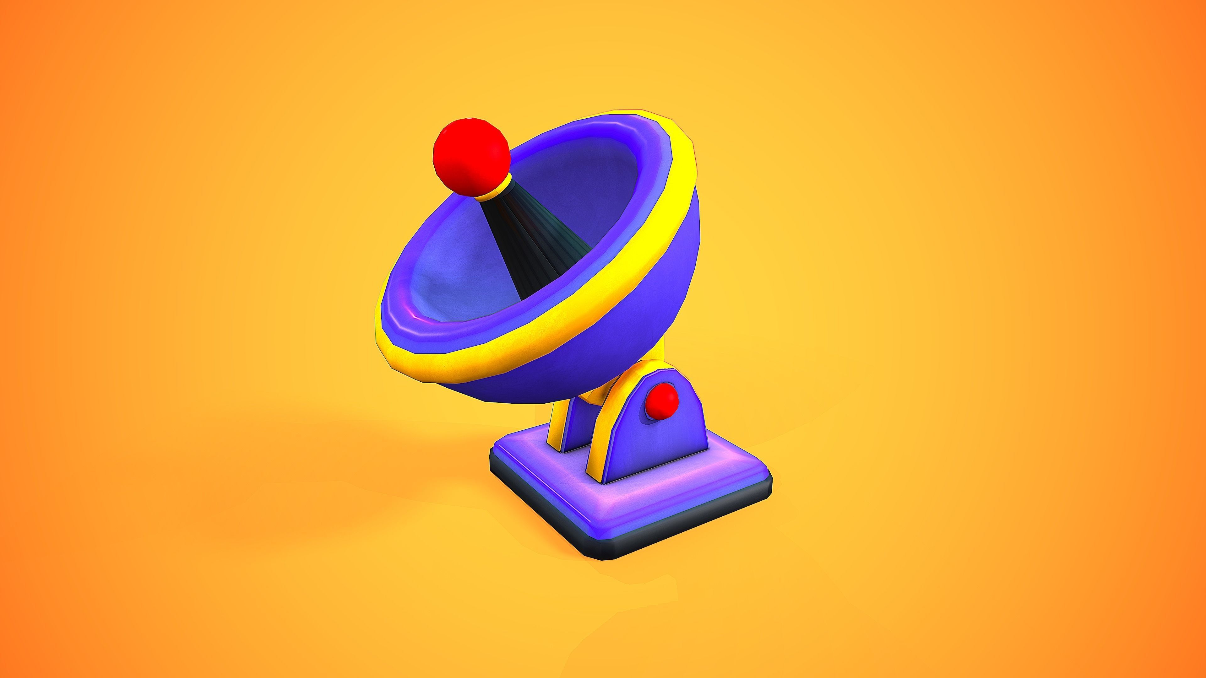 3D model ANTENNA RADAR CARTOON STYLIZED VR / AR / low-poly | CGTrader