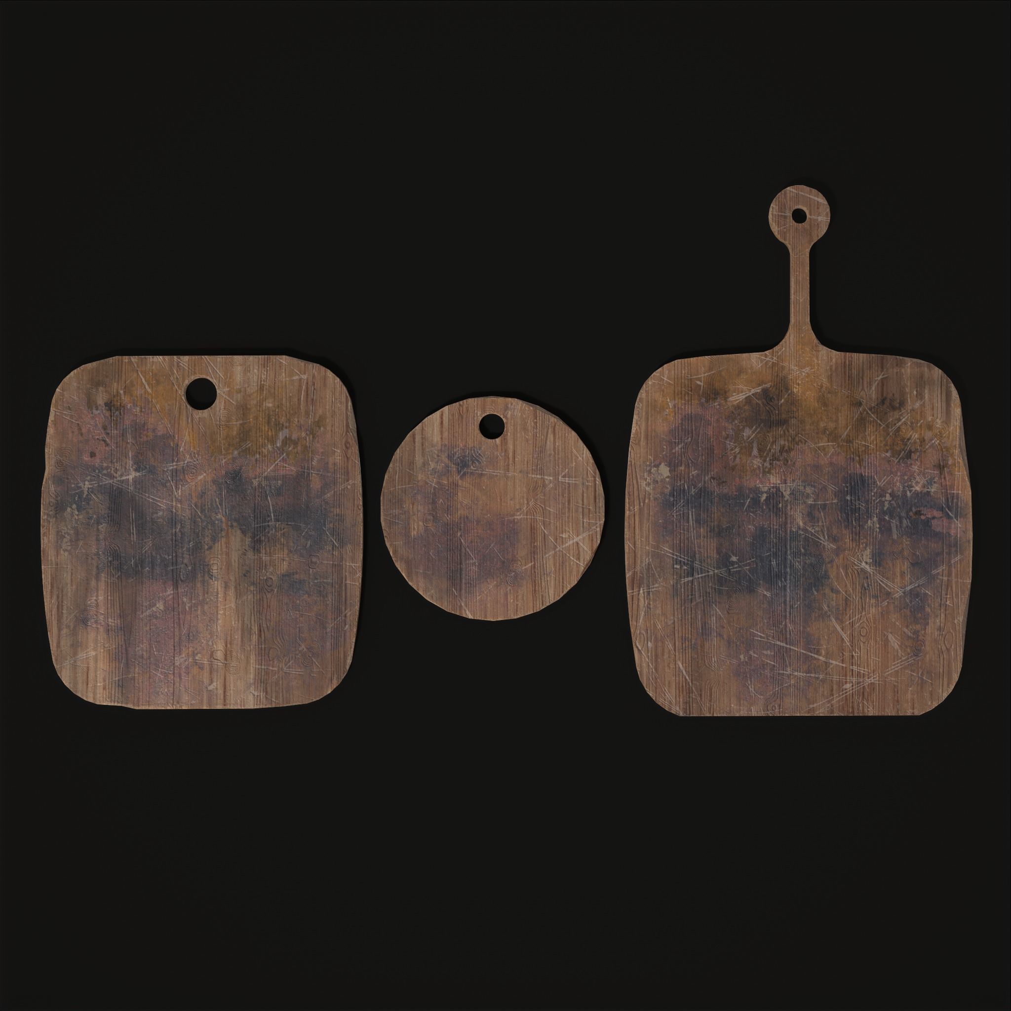 3D model Medieval Cooking Boards Set VR / AR / low-poly | CGTrader