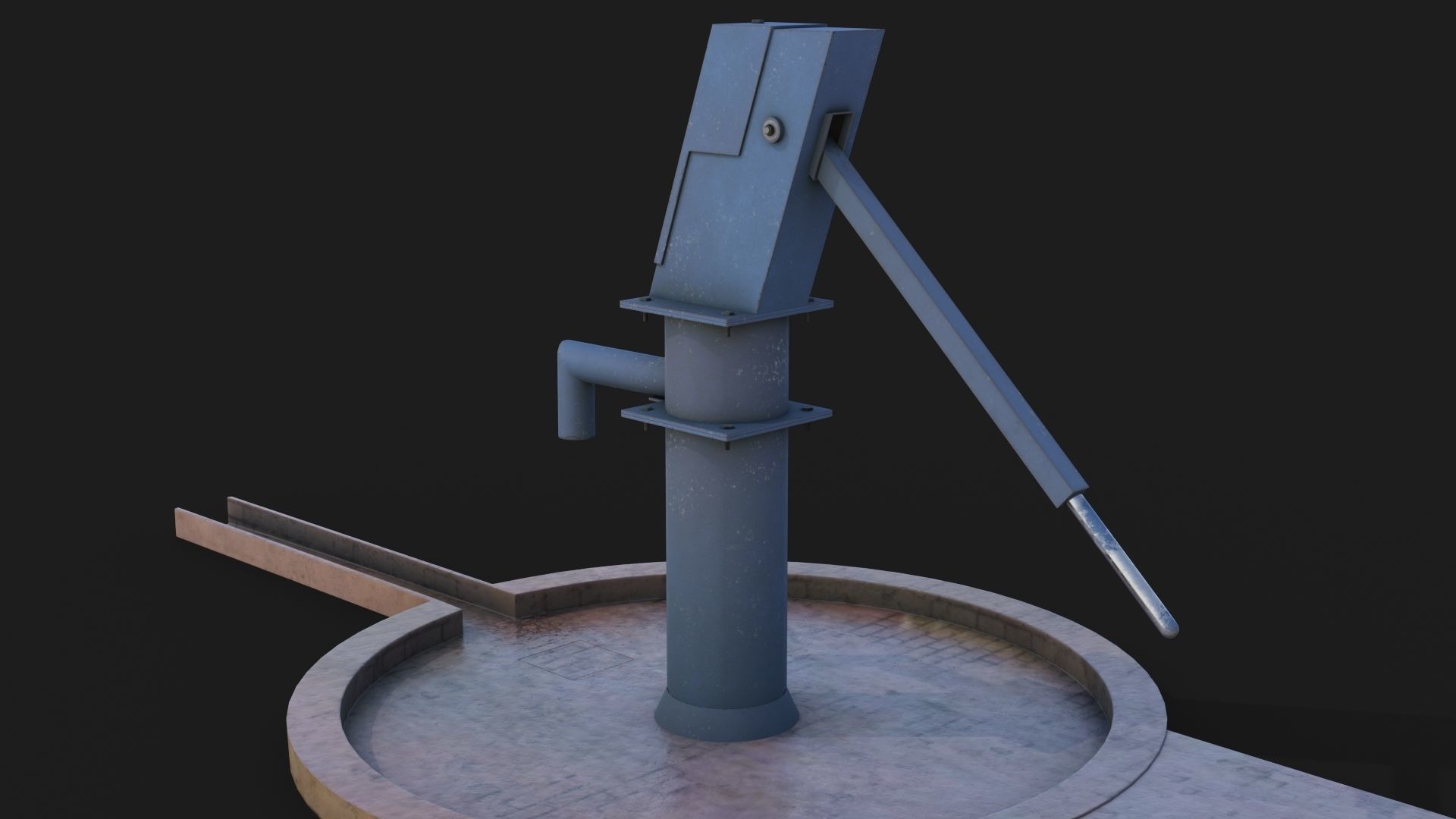 3D model Water stream pump Low-poly 3D model - GameReady VR / AR / low-poly | CGTrader