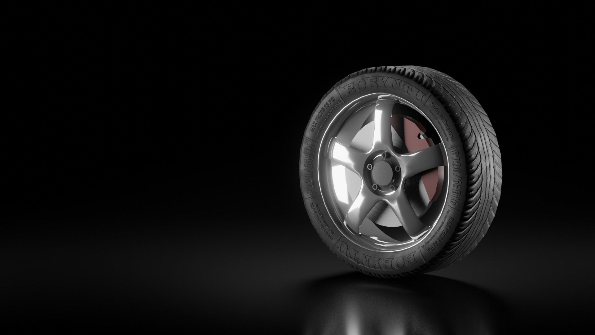 3D model Car tire - V shaped tread VR / AR / low-poly | CGTrader