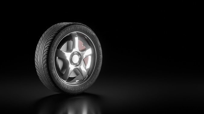3D model Car tire - V shaped tread VR / AR / low-poly | CGTrader