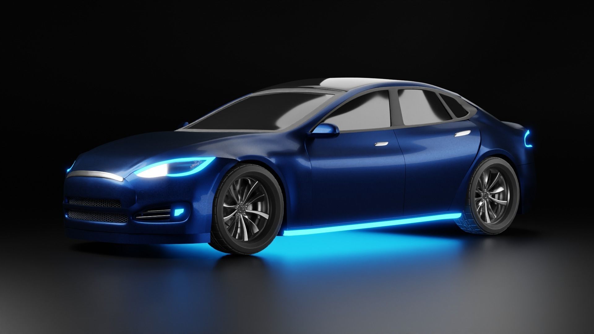 Tesla Model S Plaid 3D model animated rigged | CGTrader