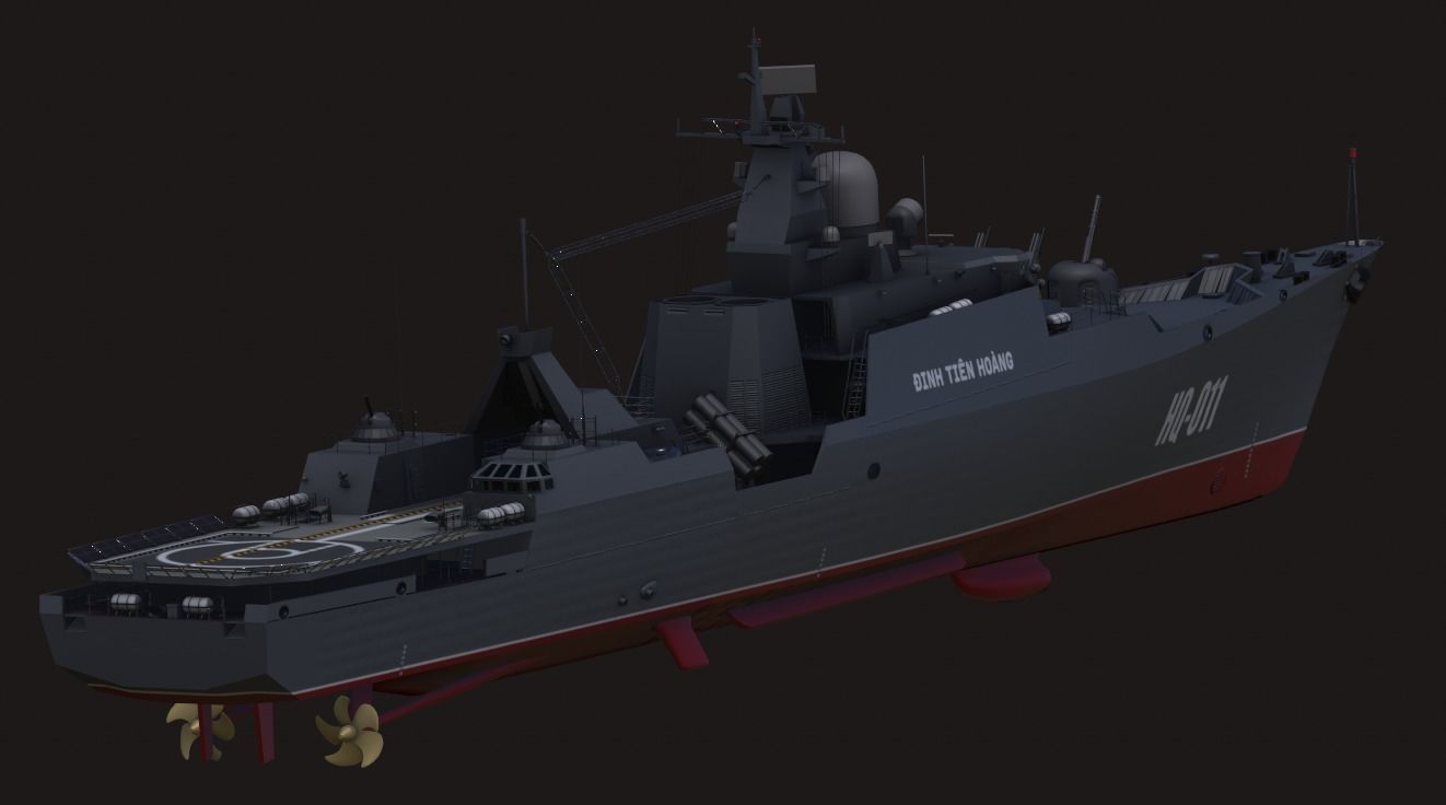 3D model Ship Gepard 3 Class 011 Dinh Tien Hoang VR / AR / low-poly ...