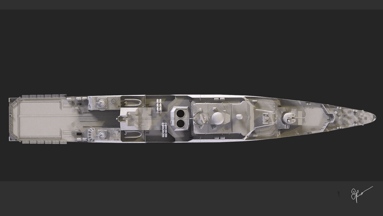 3D model Ship Gepard 3 Class 011 Dinh Tien Hoang VR / AR / low-poly ...