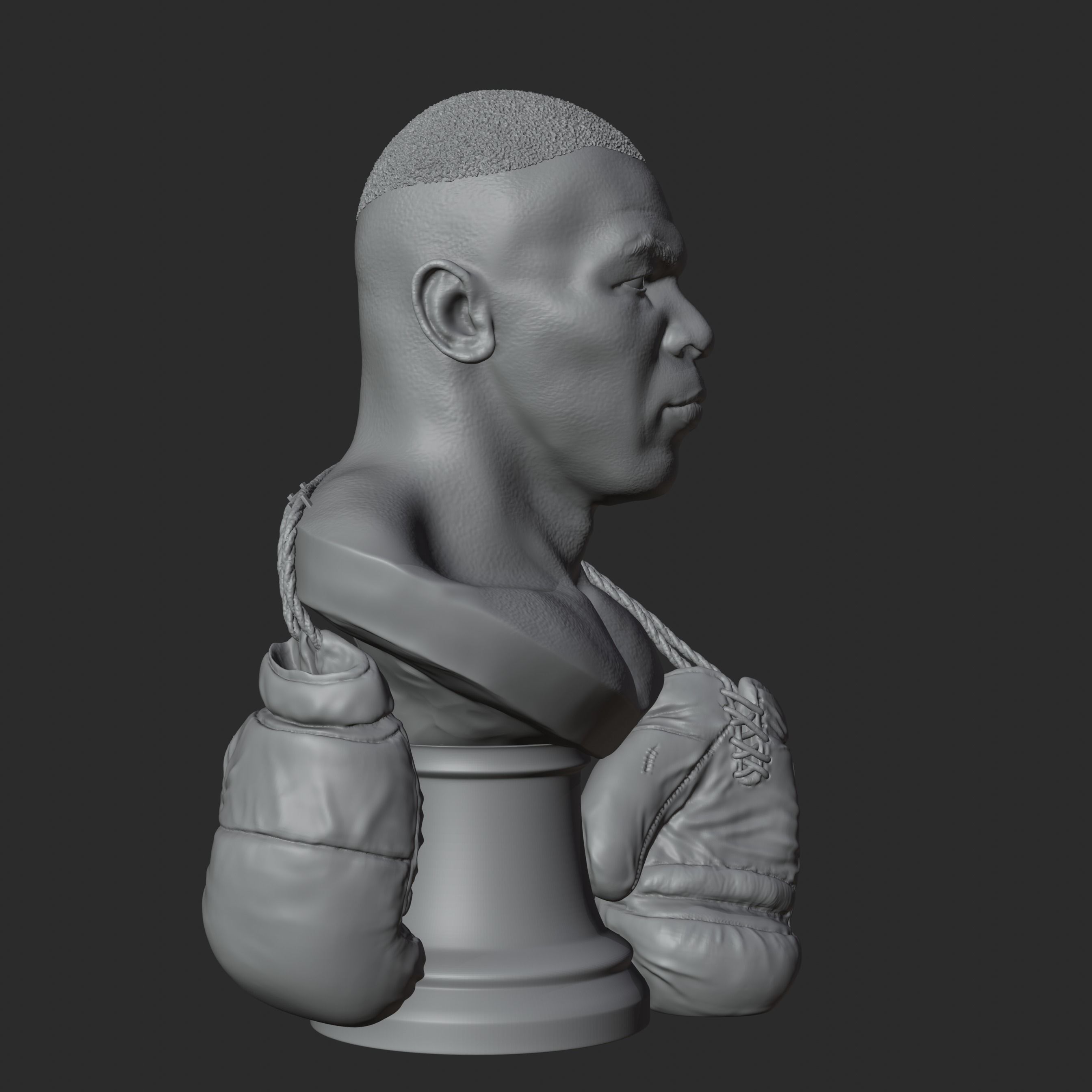 MIke Tyson 3D Bust for printing 3D model 3D printable | CGTrader
