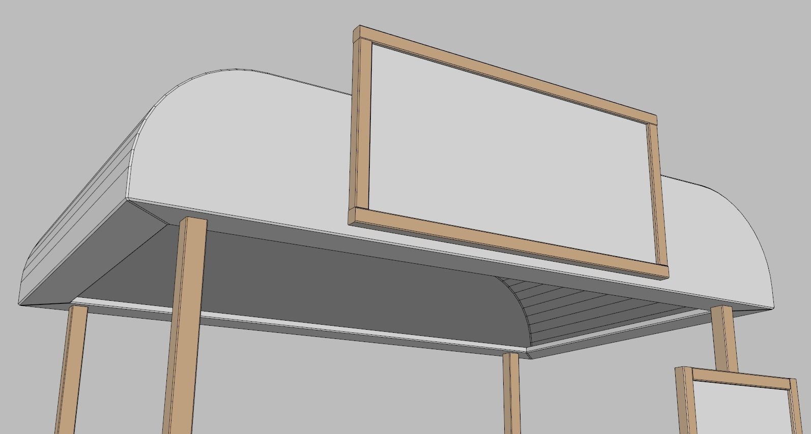 Street Market Wooden Stand 3D model | CGTrader