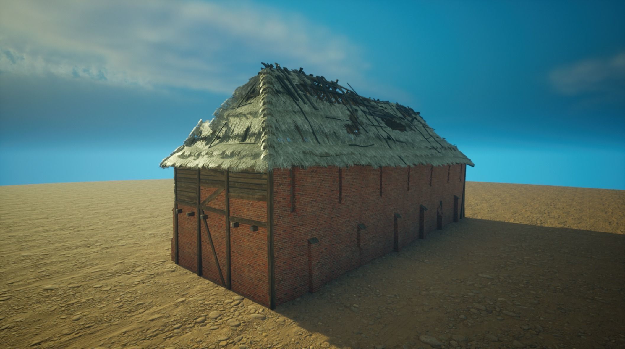 3D model Medieval Abandoned house1-interior and exterior design VR / AR / low-poly | CGTrader