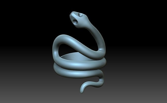 Snake Ring 3D model 3D printable | CGTrader