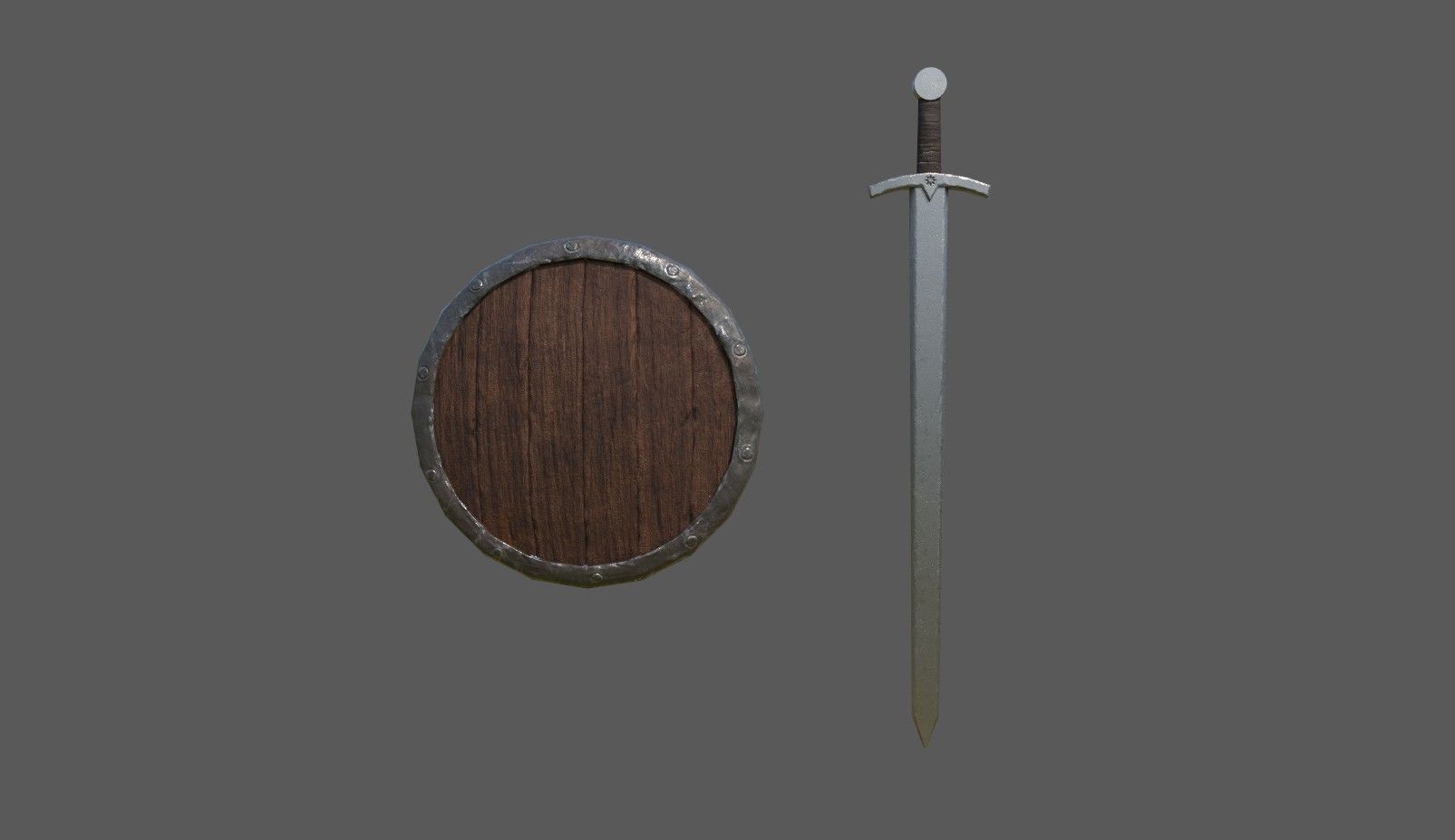 3D model Sword Shield VR / AR / low-poly | CGTrader