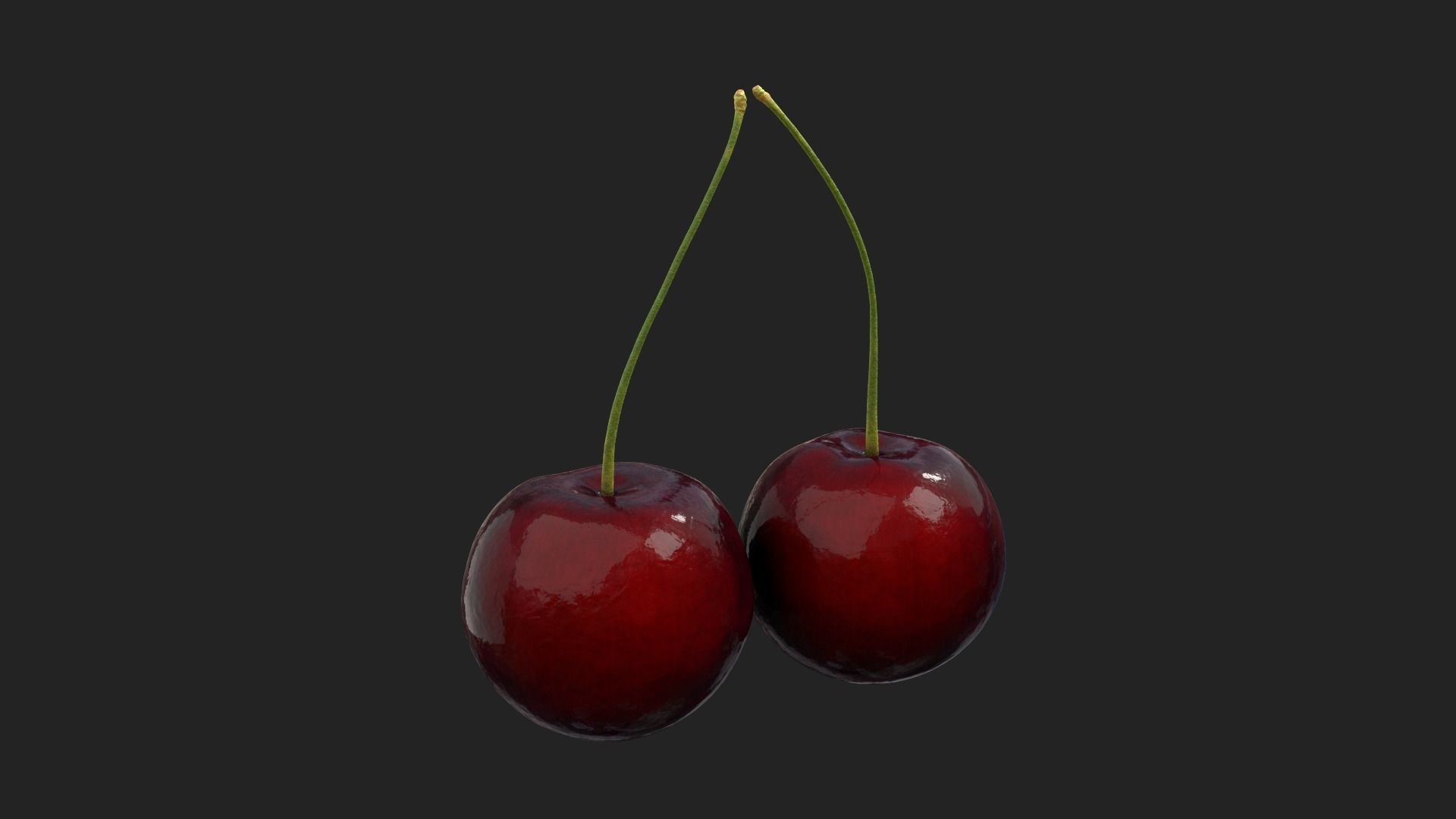 Cherries Low Poly two balls hanging free VR / AR / low-poly 3D model ...