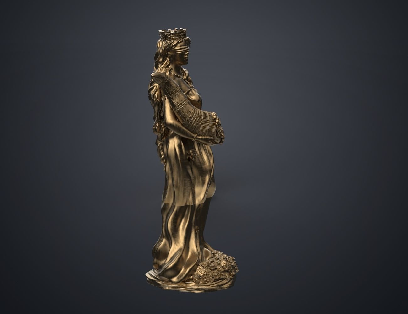 Statue of the Goddess of Fortune 3D model 3D printable | CGTrader