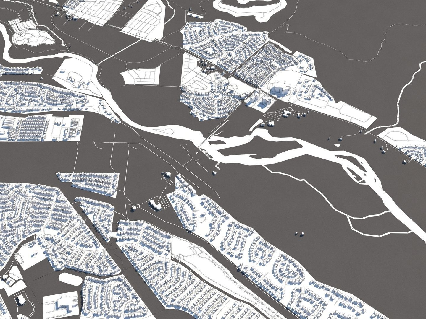 Boise Idaho USA 50x50km 3D City Map 3D model | CGTrader