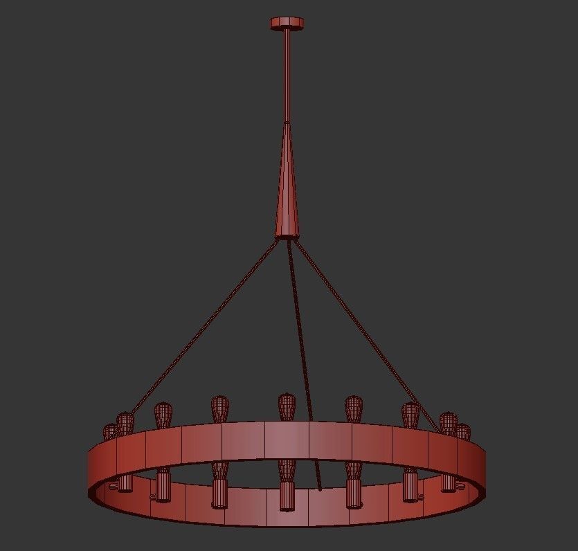 Candelaria chandelier with light bulbs hanging from it 3D model | CGTrader