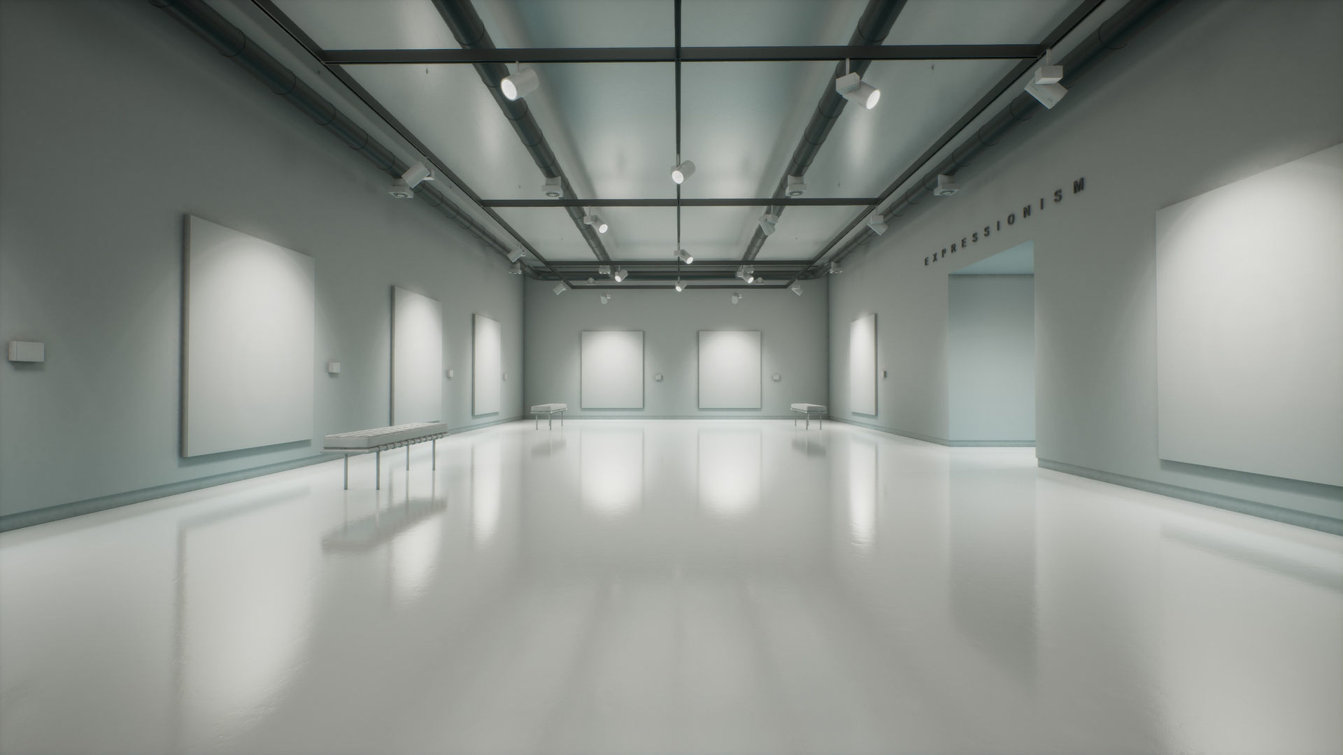 Art Gallery 009 UE4 3D model | CGTrader