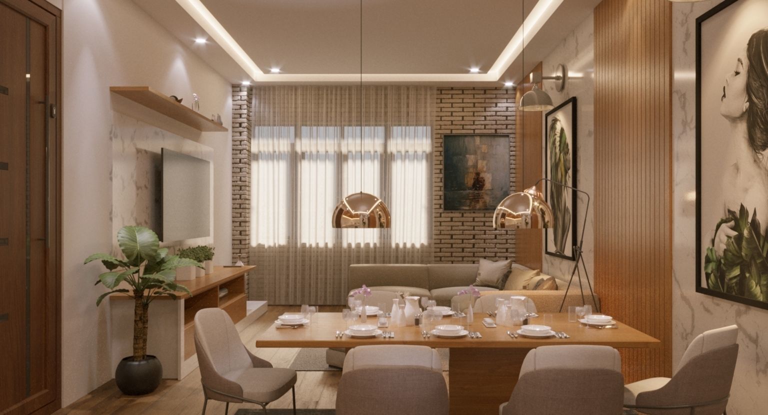 Interior Scene for 3ds max and Corona Renderer 3D model free 3D model ...