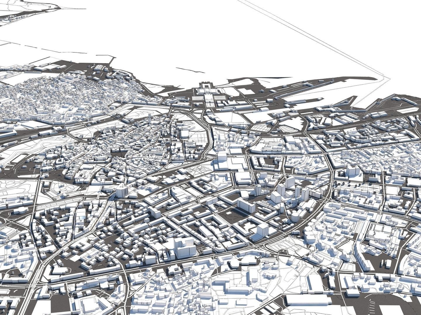 Tallinn Estonia 50x50km 3D City Map 3D model | CGTrader