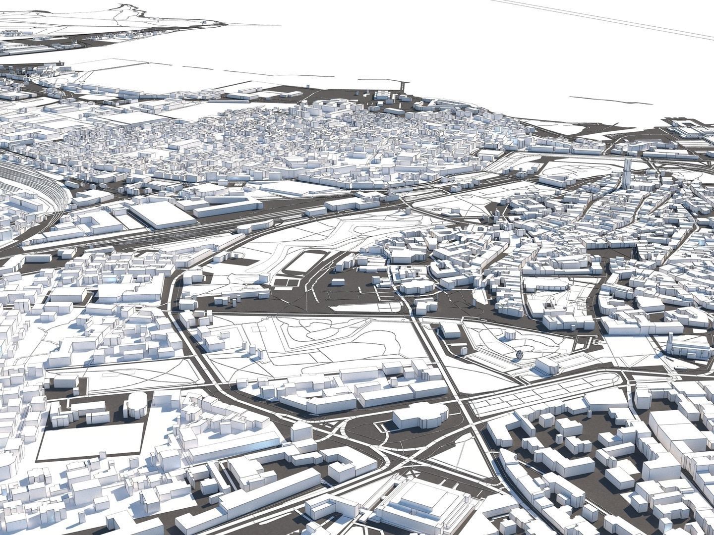 Tallinn Estonia 50x50km 3D City Map 3D model | CGTrader