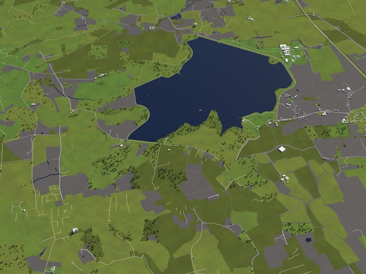 Essex UK 50x50km 3D Area Map 3D model | CGTrader