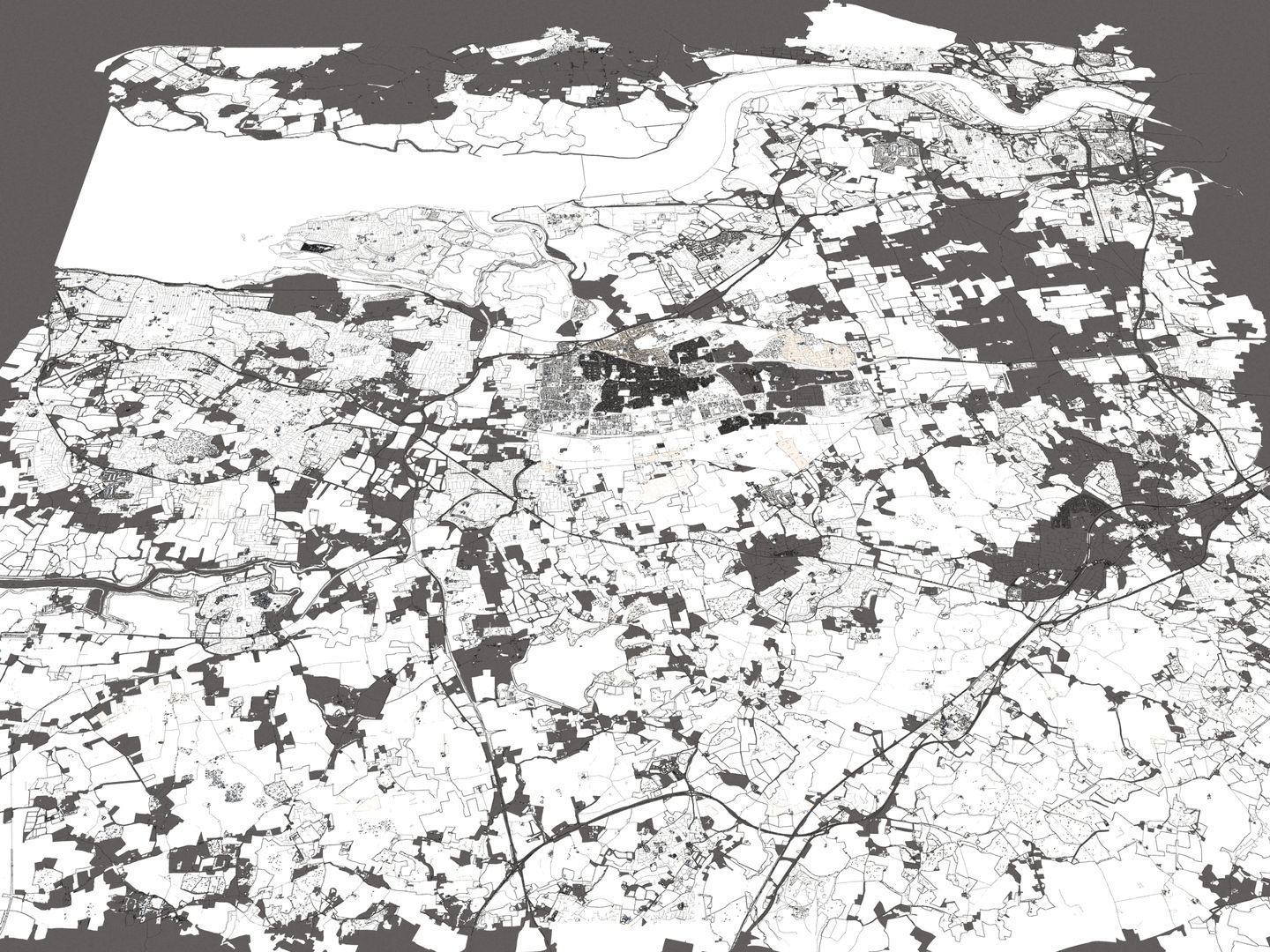 Essex UK 50x50km 3D Area Map 3D model | CGTrader