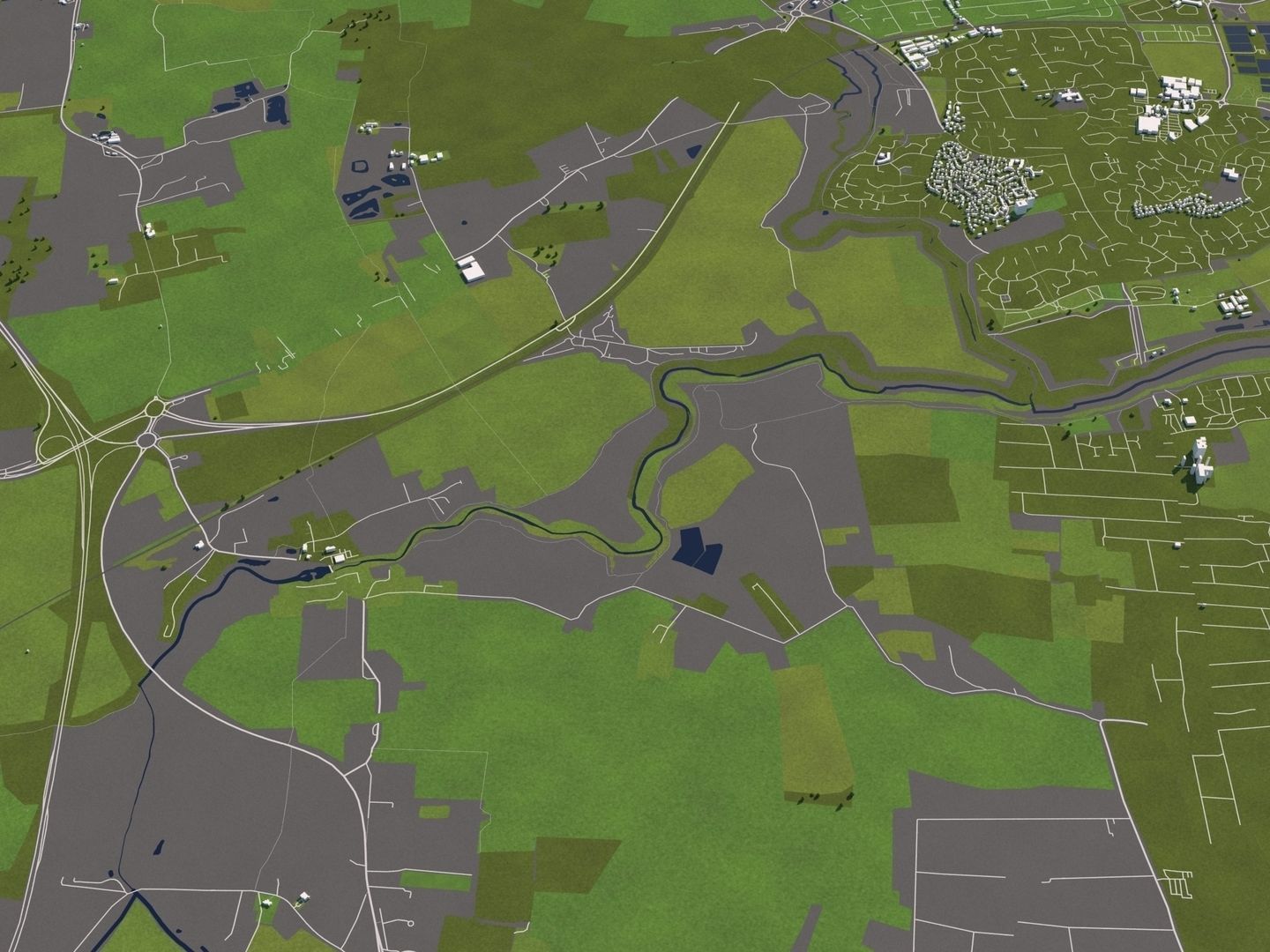 Essex UK 50x50km 3D Area Map 3D model | CGTrader
