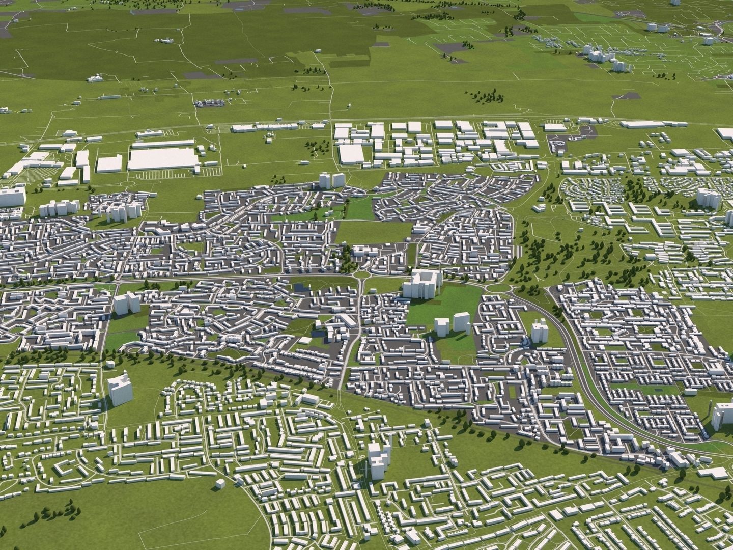 Essex UK 50x50km 3D Area Map 3D model | CGTrader