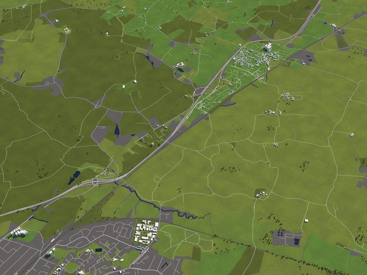 Essex UK 50x50km 3D Area Map 3D model | CGTrader