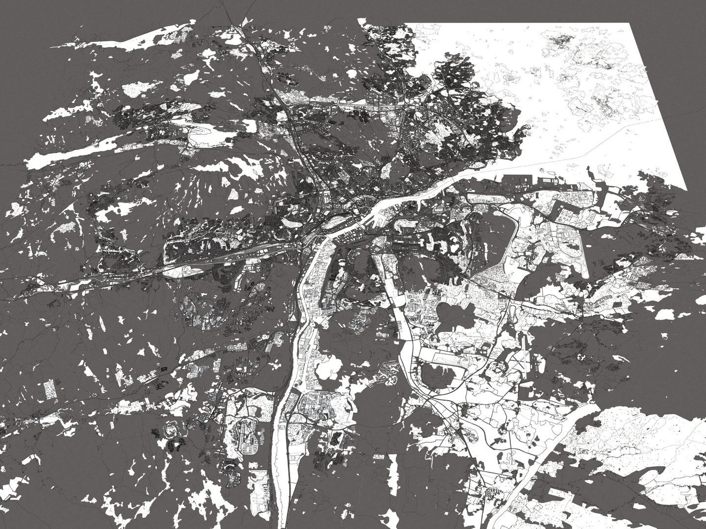 Gothenburg Sweden 50x50km 3D City Map 3D model | CGTrader