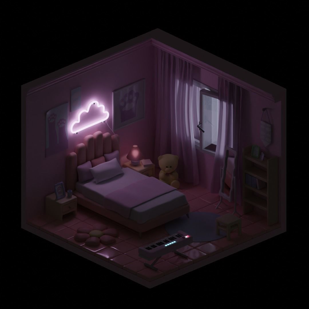 3D model Pink Room 3d model VR / AR / low-poly | CGTrader