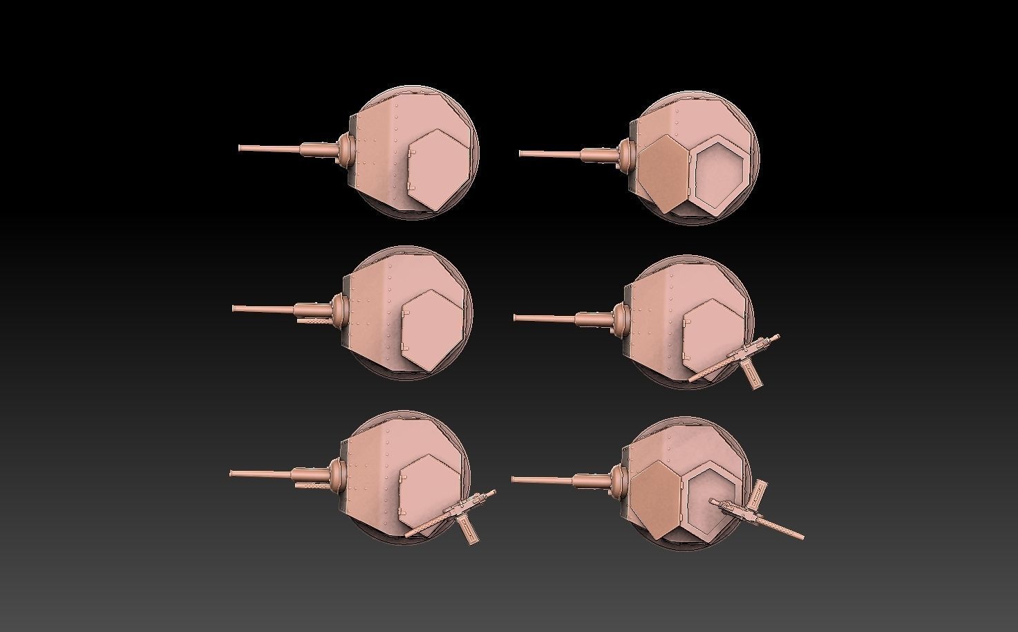 M2A4 Tank Turret 3D model 3D printable | CGTrader